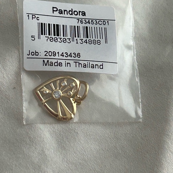Pandora | Jewelry | Pandora Gold Heart Charm With Sunburst Design ...